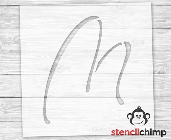 Cursive Letter M Stencil