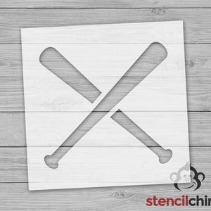 Baseball Bats Crossed Stencil, Stencil for Sport Sign Stencil, Baseball ...