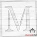 Letter M Stencil for Sign Serif Letter Stencil Monogram - Etsy Canada