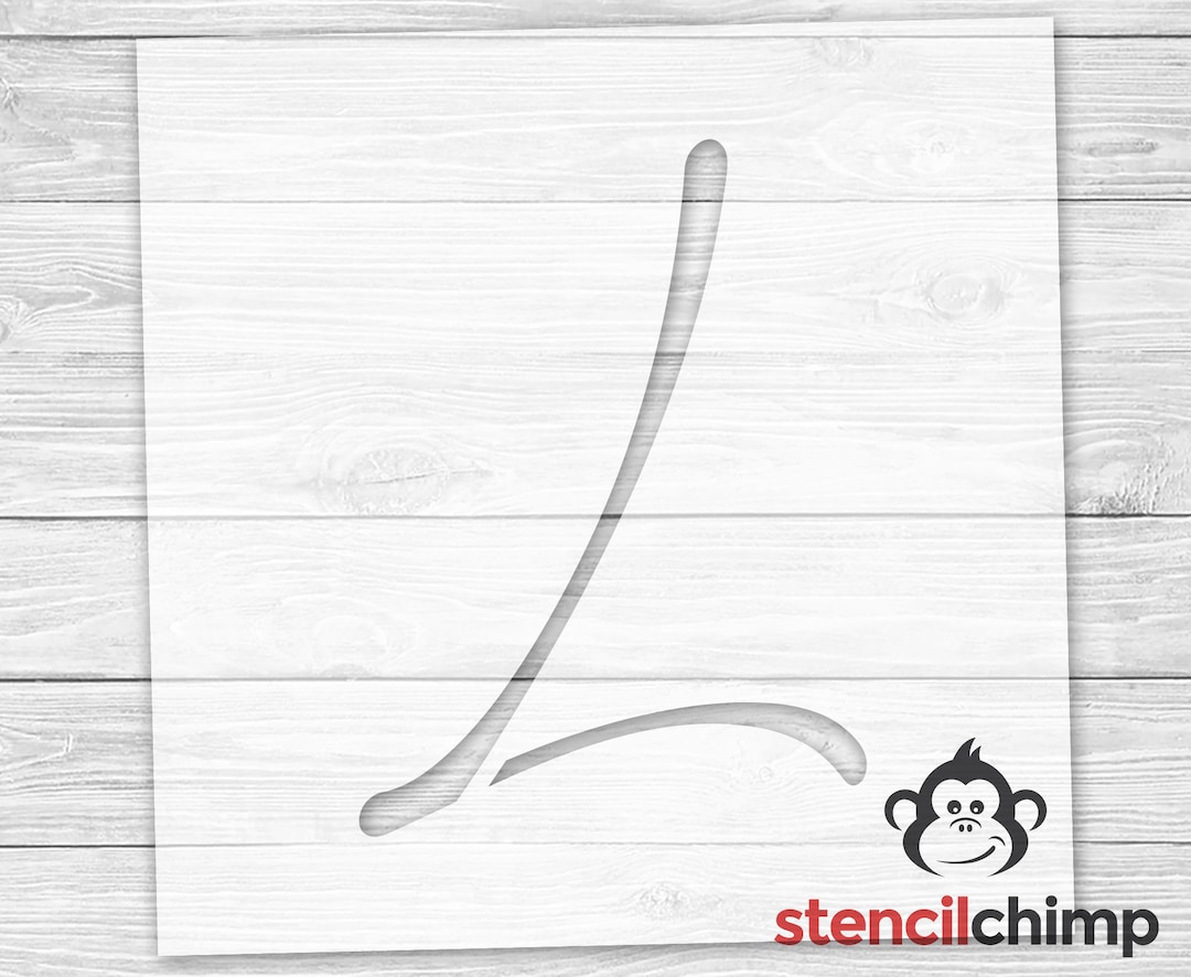 Letter L Stencil for Sign, Script Letter Stencil, Monogram Letter ...