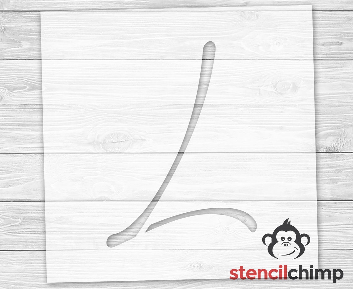 Letter L Stencil for Sign Script Letter Stencil Monogram | Etsy