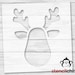 Rudolph Reindeer Face Stencil | Reindeer Stencil | DIY Christmas ...