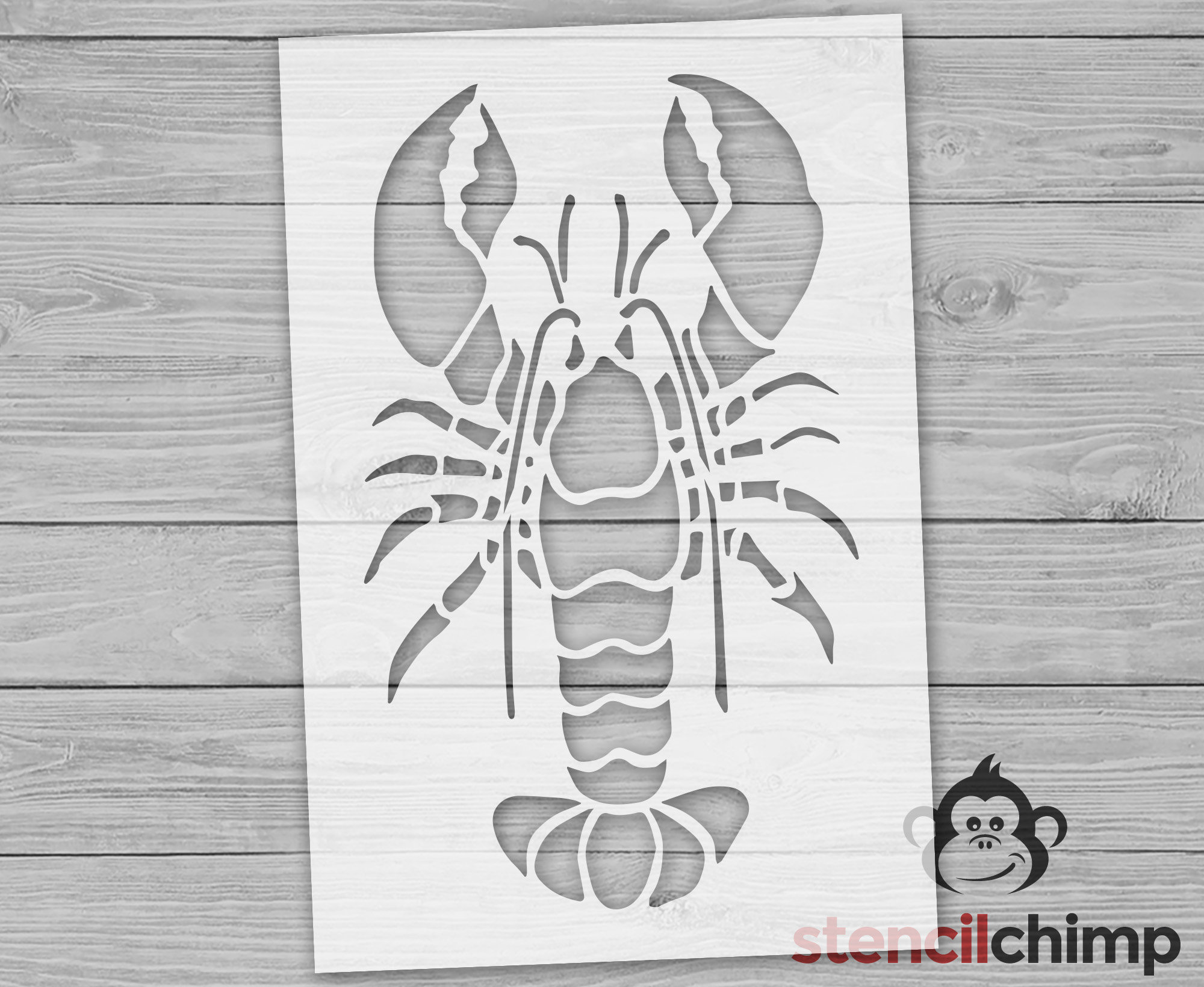 Printable Lobster Stencil