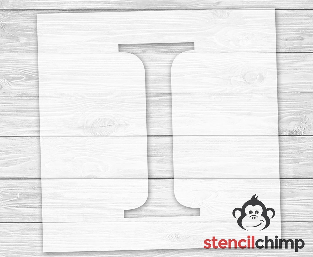 Letter I Stencil for Sign, Serif Letter Stencil, Monogram Letter ...