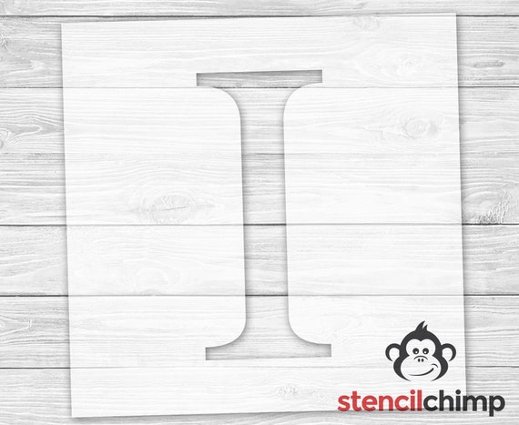 Letter I Stencil for Sign Serif Letter Stencil Monogram | Etsy
