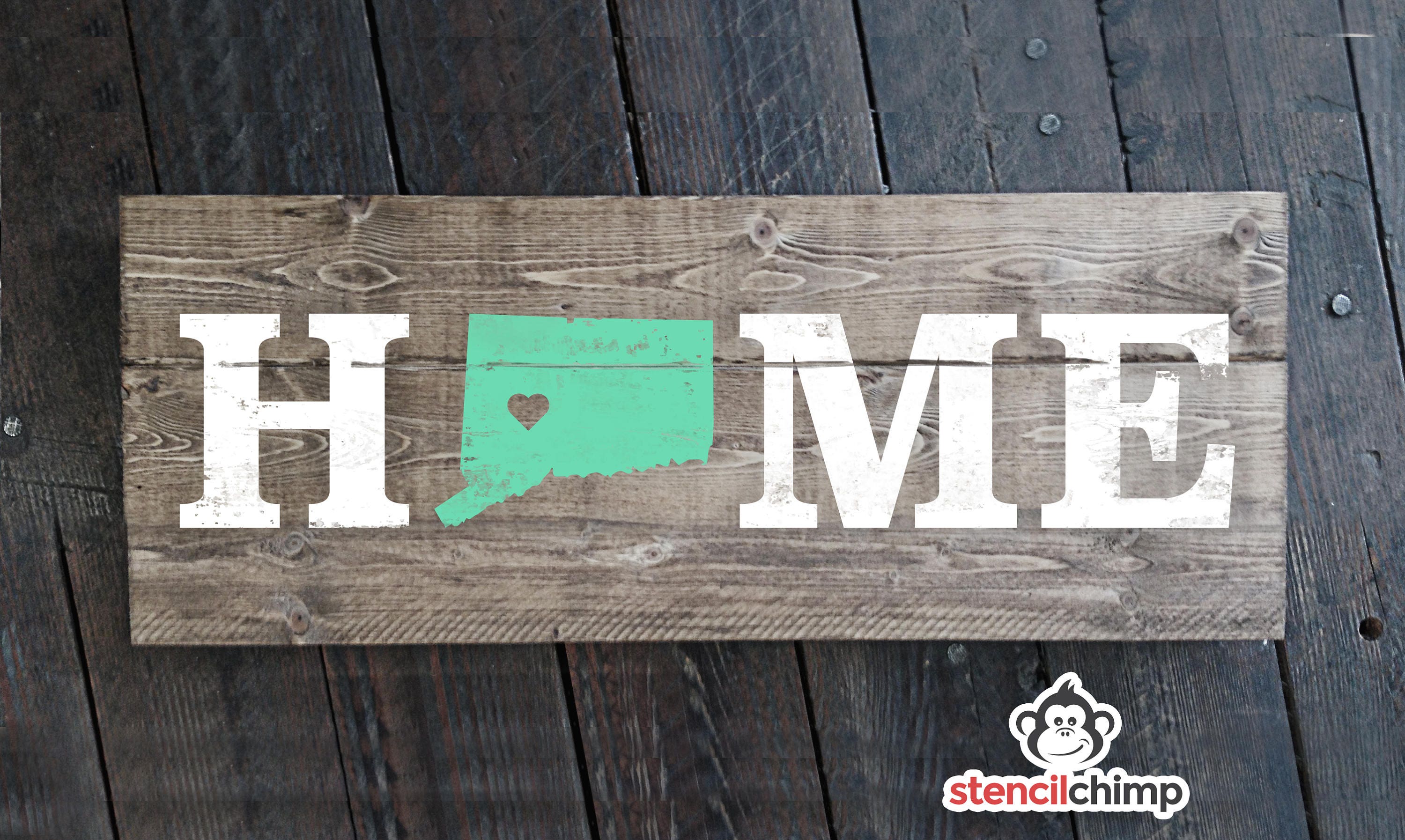 Connecticut Stencil for DIY Pallet Art | Connecticut State Home Stencil ...