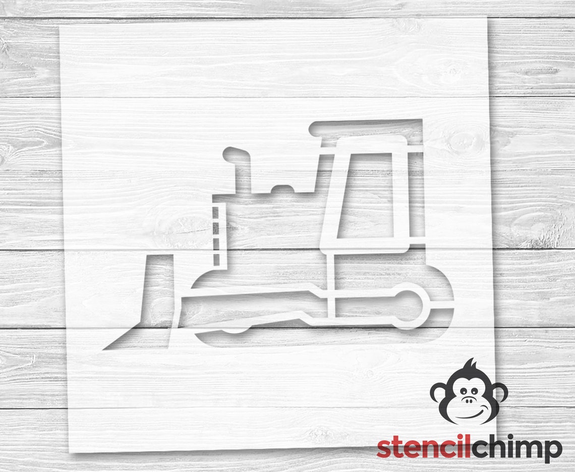 Bulldozer Stencil Construction Vehicle Stencil Boy Room | Etsy