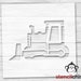 Bulldozer Stencil | Construction Vehicle Stencil Boy Room ...