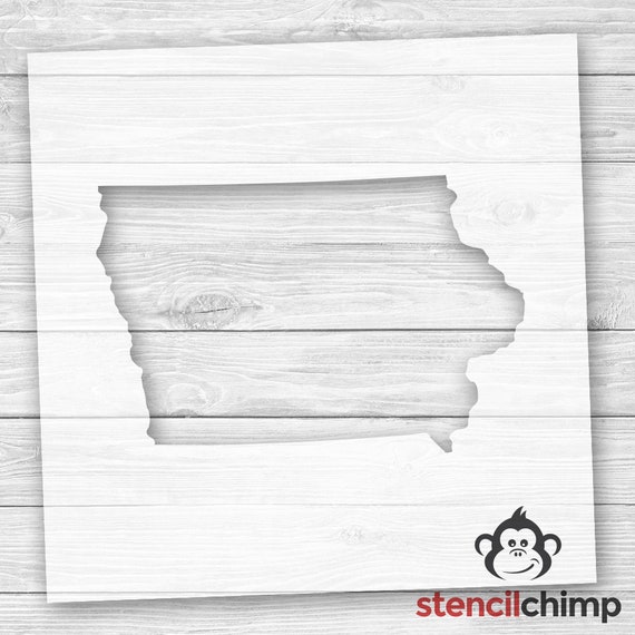Stencil Iowa Stencil Iowa Outline Stencil Iowa State | Etsy