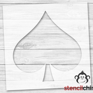 Spade Stencil | Playing Card Stencil | Poker Game Stencil | Euchre ...