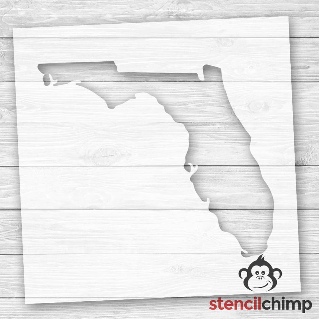Florida Stencil for DIY Pallet Art | Florida State Outline Stencil ...
