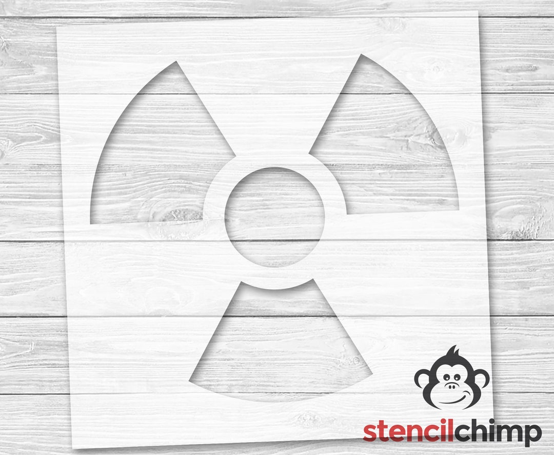 Radioactive Sign Stencil | Radiation Sign Stencil for DIY Signage ...