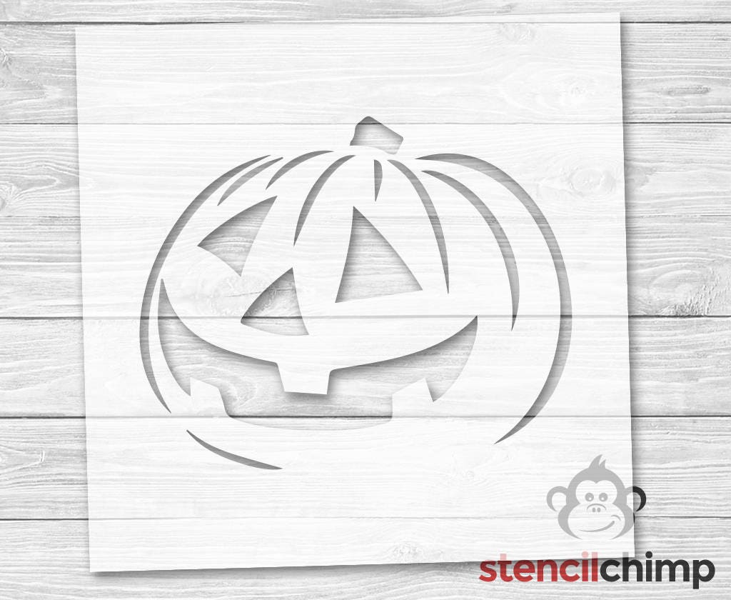 Pumpkin Face Stencil | Pumpkin Stencil | Halloween Stencil | Fall Decor ...