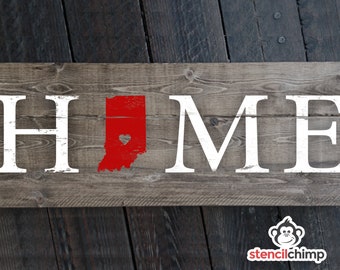 Indiana Home State 783-A396 Stencil - Etsy
