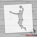 Basketball Player Dunking Stencil for Sports Fan, Stencil for Athletic ...