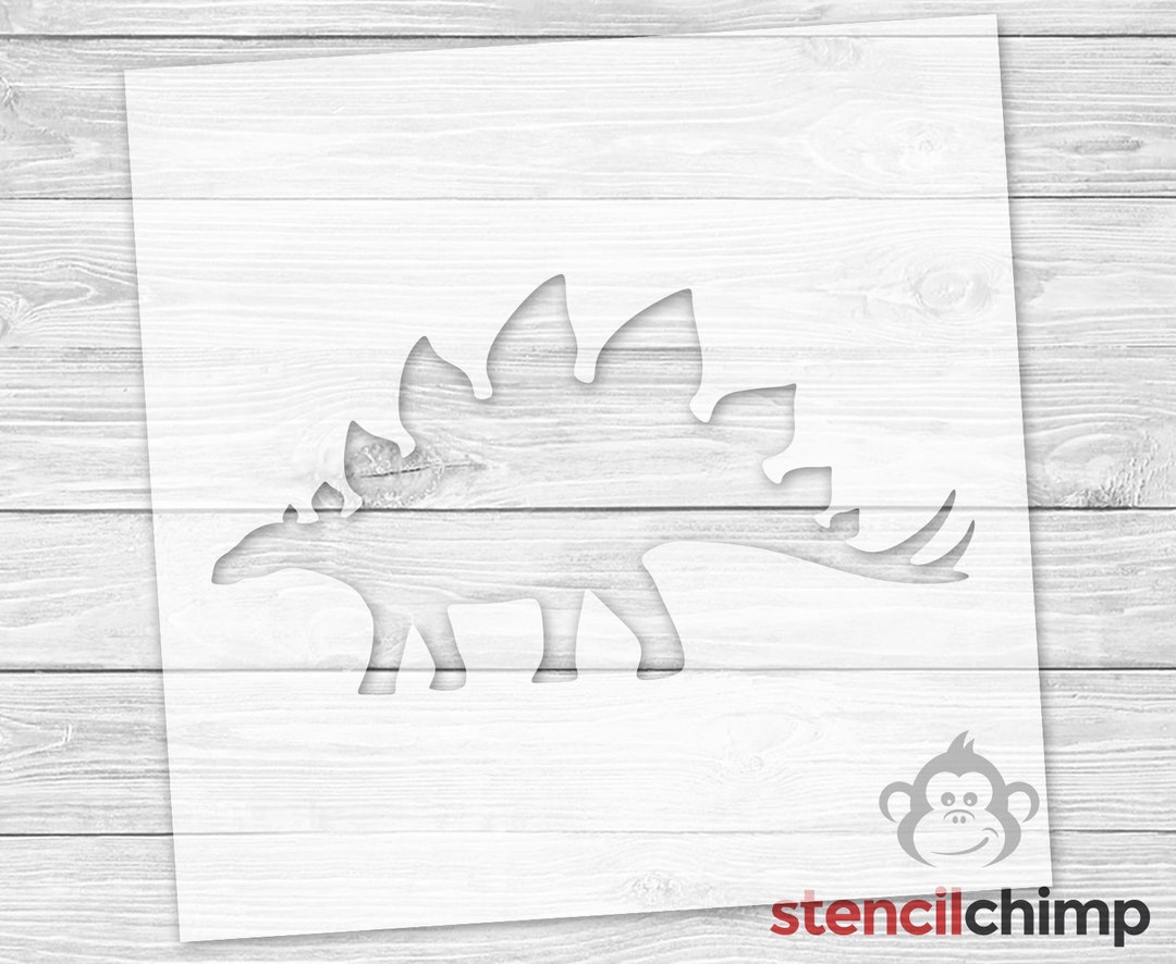 Stegosaurus Stencil | Dinosaur Stencil | Dinosaur Silhouette | Dino ...
