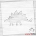 Stegosaurus Stencil | Dinosaur Stencil | Dinosaur Silhouette | Dino ...
