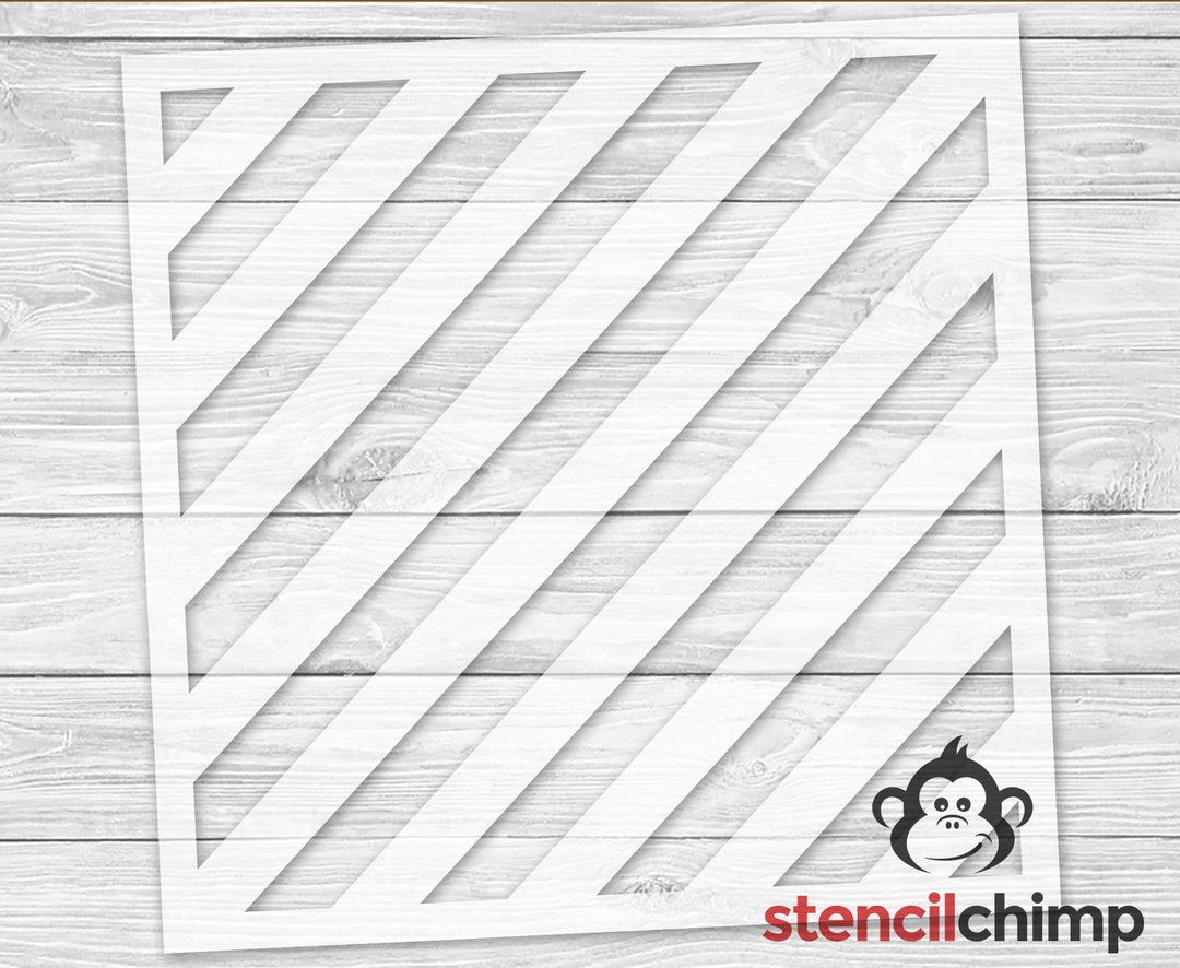 Diagonal Stripes Stencil, Pattern Stencil for Home Decor, DIY Wall ...