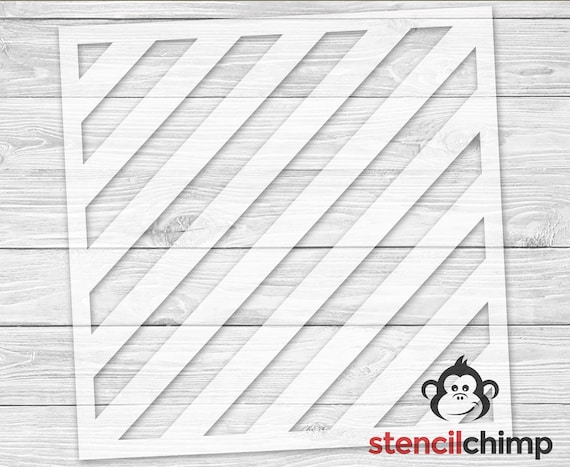 Diagonal Stripes Stencil Pattern Stencil for Home Decor DIY - Etsy