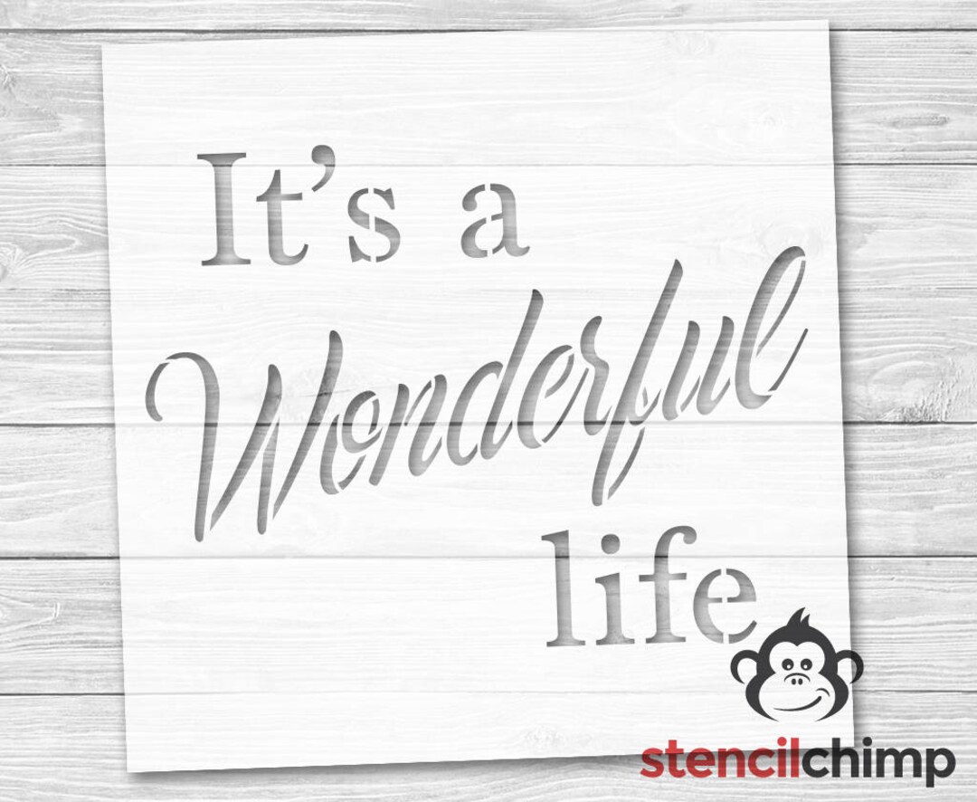 It's A Wonderful Life Stencil | Christmas Stencil | Xmas Stencil ...