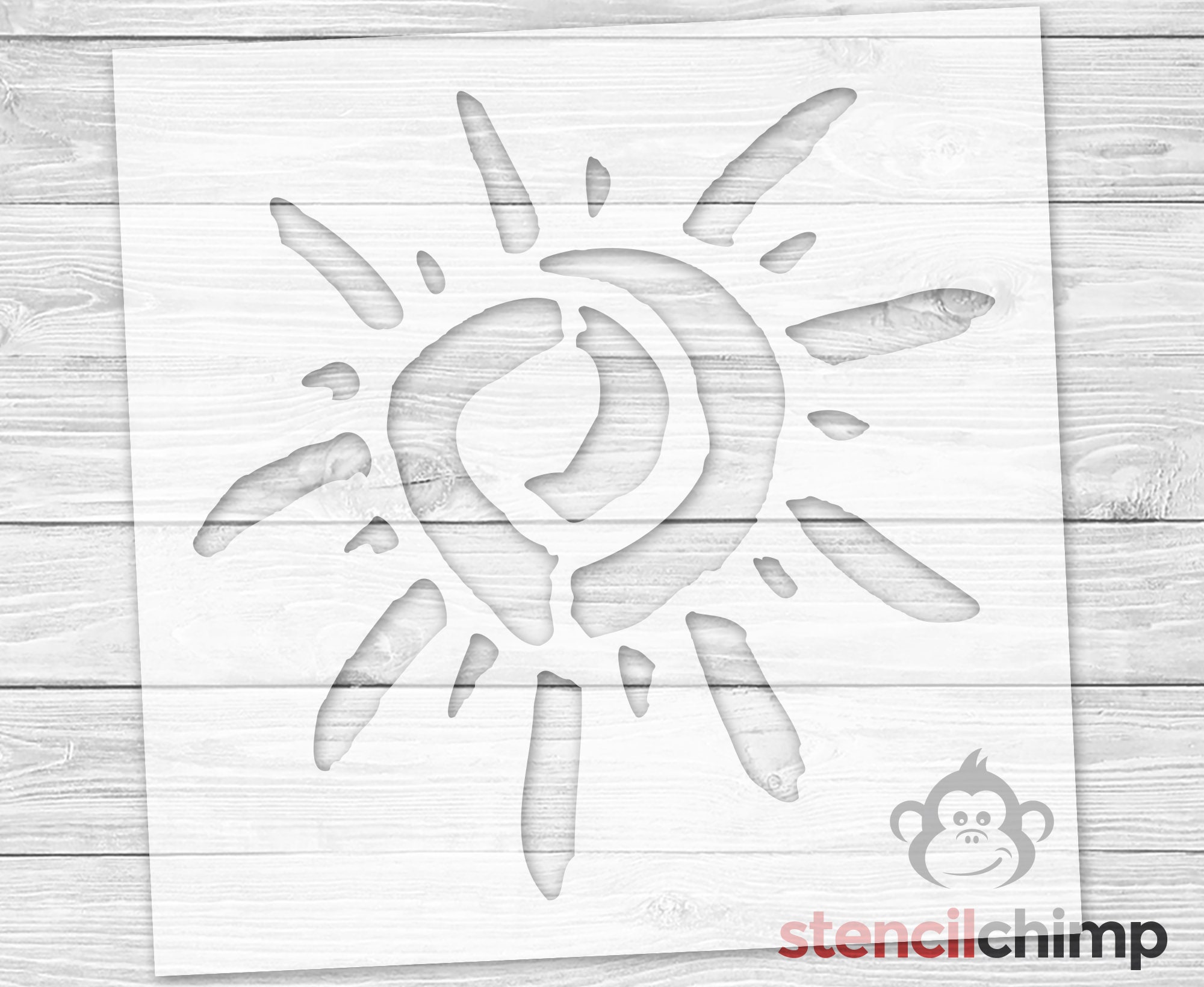 Island Sun Stencil Beach Stencil Tribal Sun Stencil | Etsy