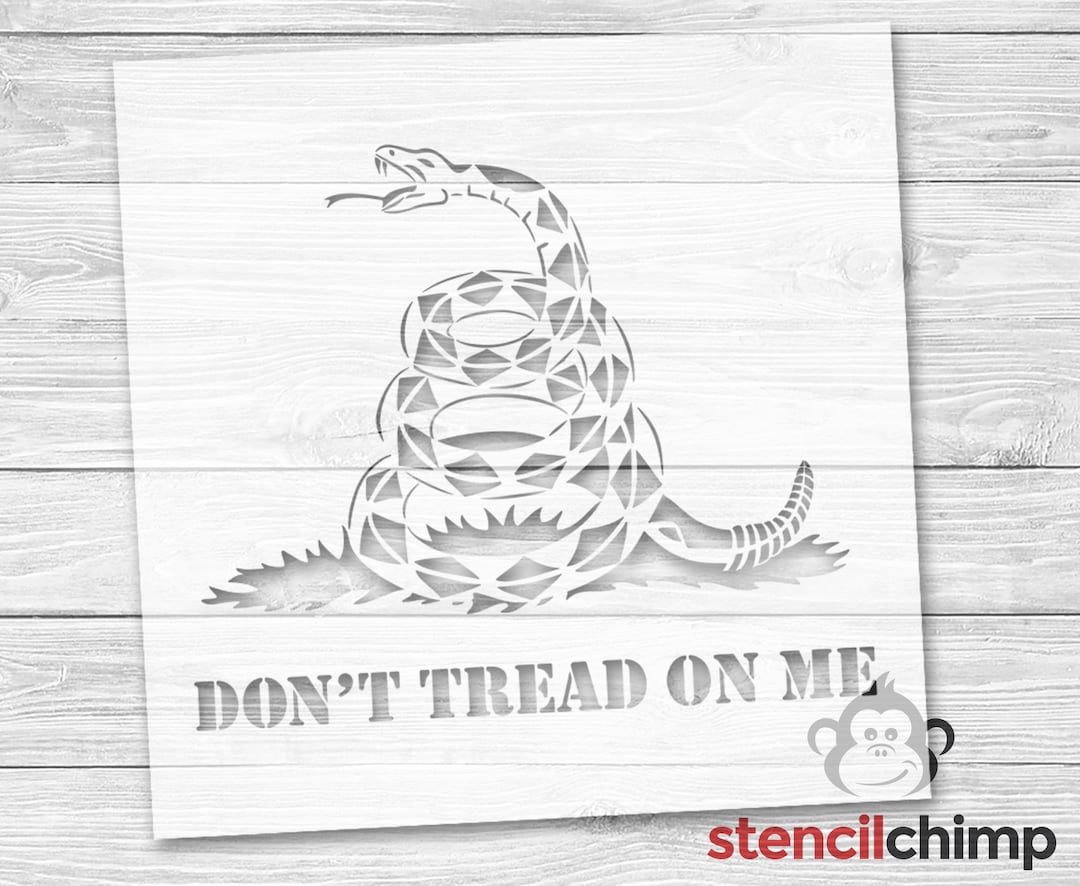 Gadsden Flag Stencil - Don't Tread on Me Second Amendment Stencil ...