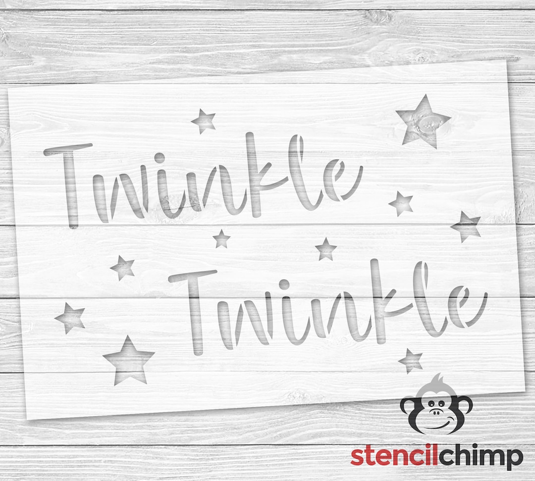 Twinkle Twinkle Stencil, Little Star Stencil, Cute Stencil for Nursery ...
