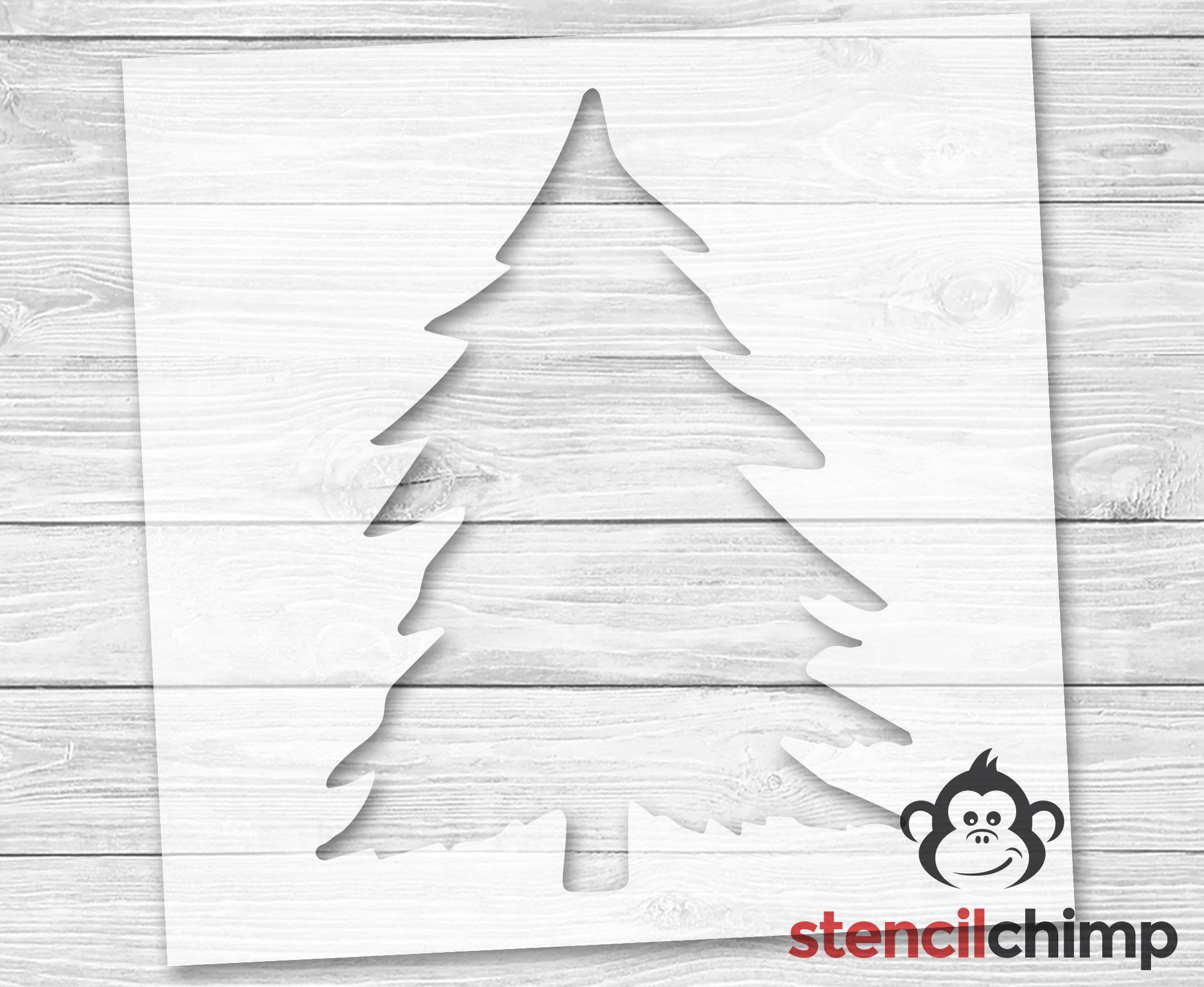 Christmas Tree Stencil | Holiday Stencil | Pine Tree Stencil ...