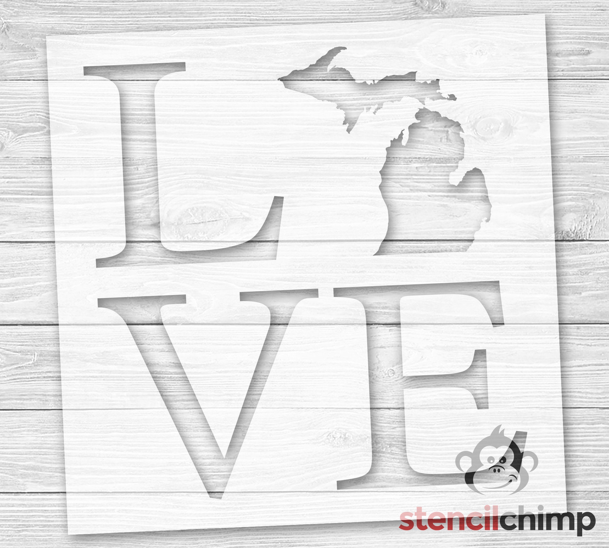 Love Michigan Stencil Home State Stencil DIY Art Stencil - Etsy
