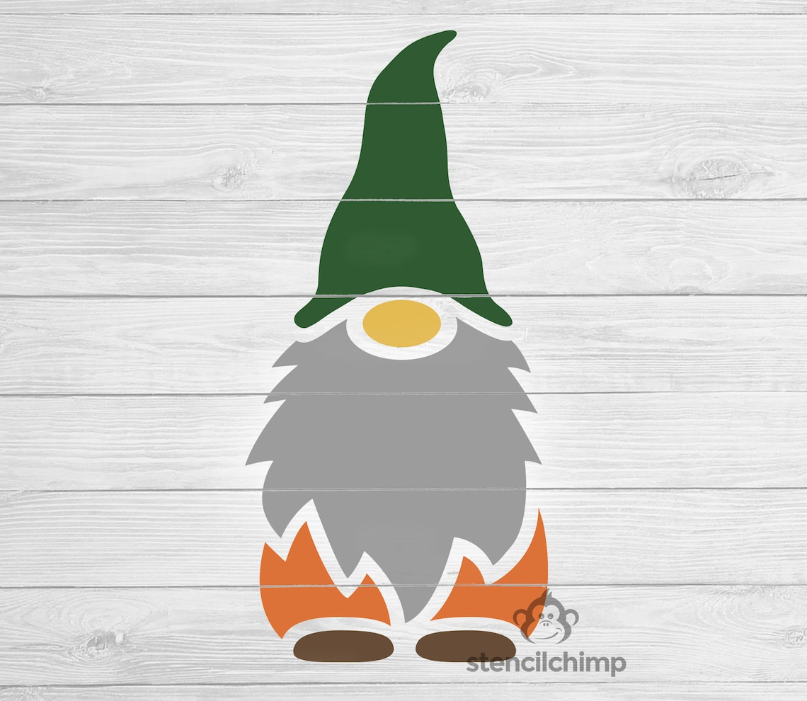 Gnome Stencil Garden Gnome Stencil for Wood Sign Cute | Etsy