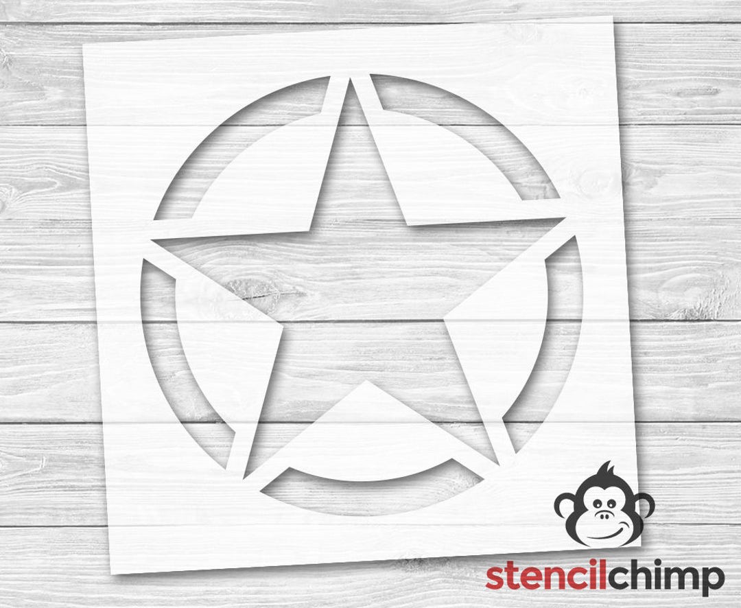 Military Star Stencil, Combat Stencil for Patriotic Military Decor ...