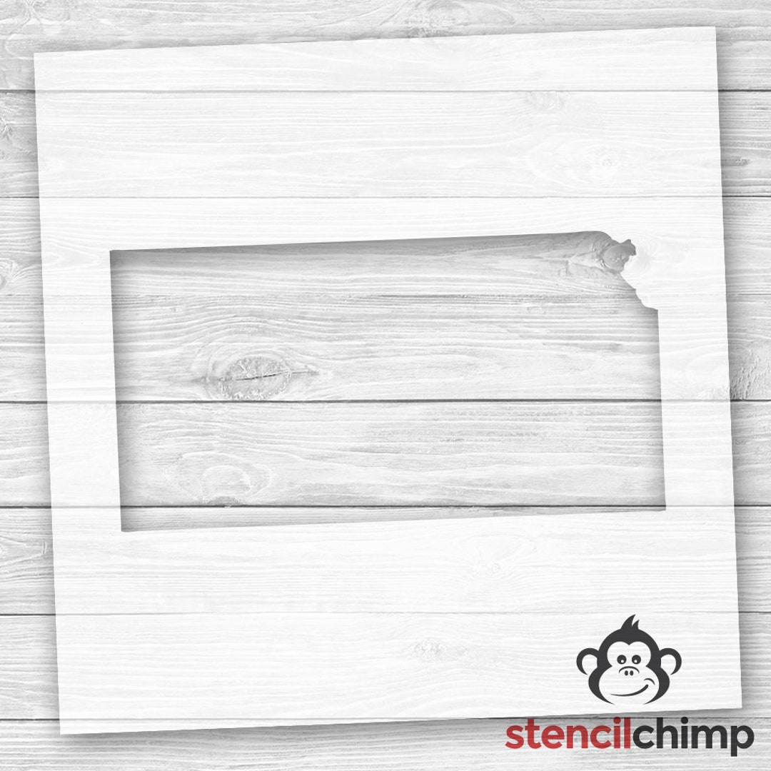 Kansas State Outline Stencil | Kansas Stencil | US Map Stencil | State ...