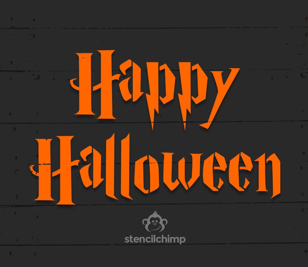 Happy Halloween Stencil | October Stencil | Trick or Treat Stencil ...