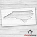 North Carolina State Outline Stencil | North Carolina Stencil | NC ...