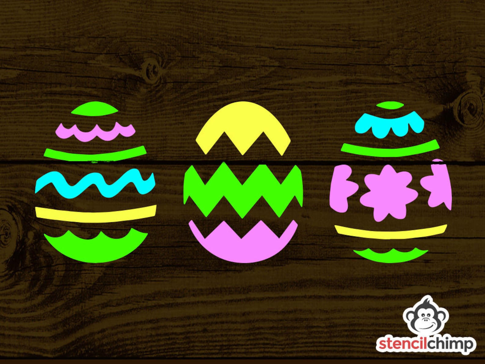 Easter Egg Stencil Easter Stencil 3 Pattern Stencil | Etsy