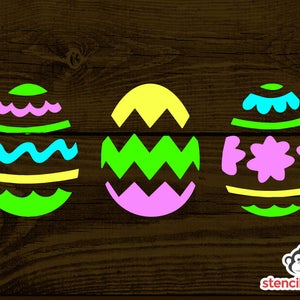 Easter Egg Stencil | Easter Stencil | 3 Pattern Stencil | Easter Bunny Stencil | Wood Sign ...