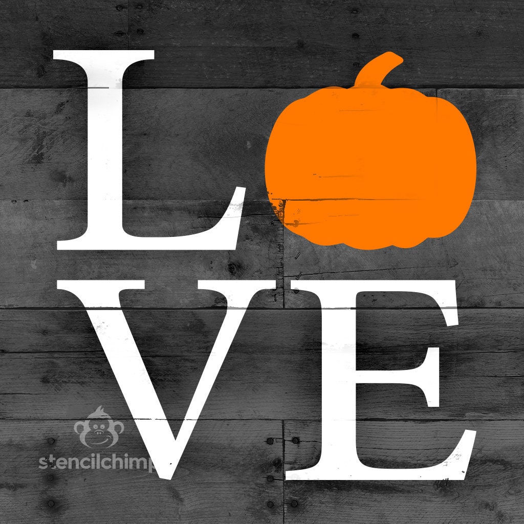 Love Pumpkin Stencil