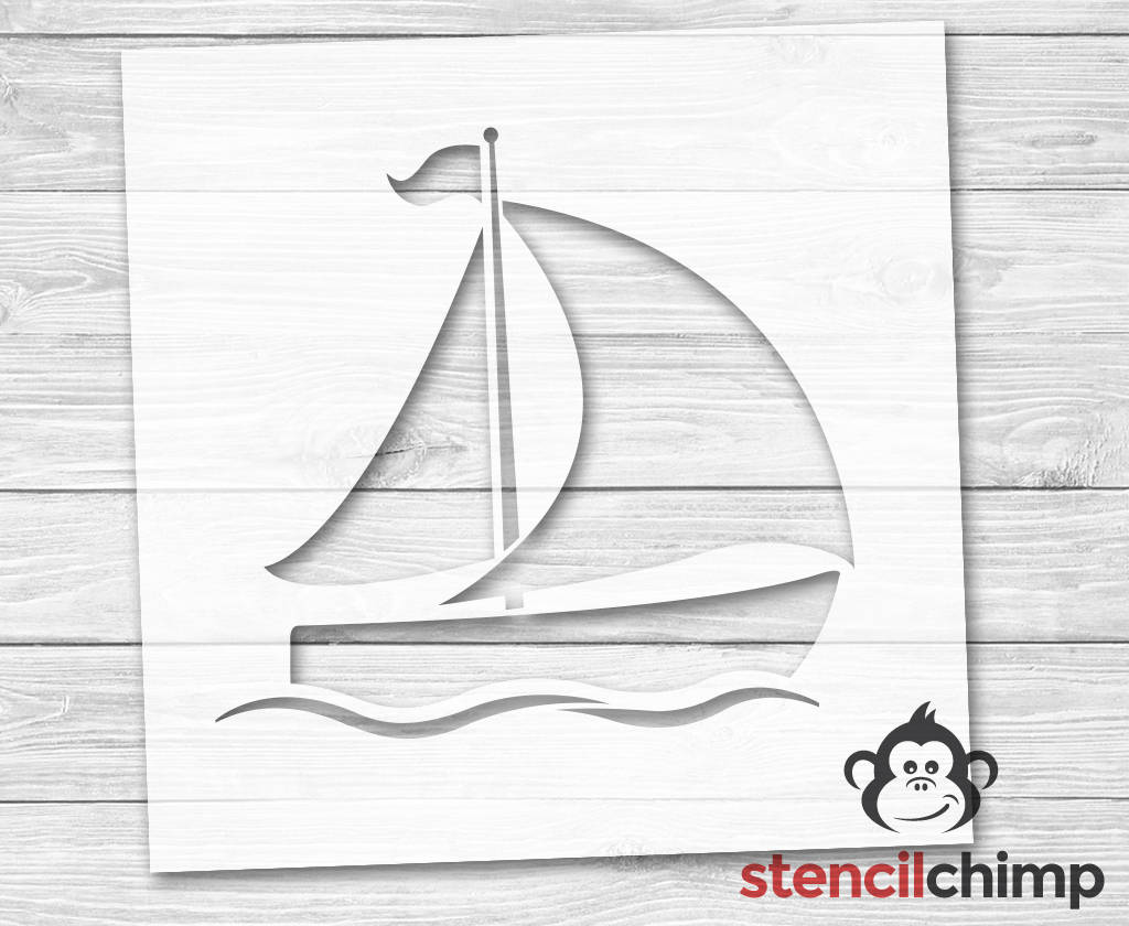 Printable Sailboat Stencil