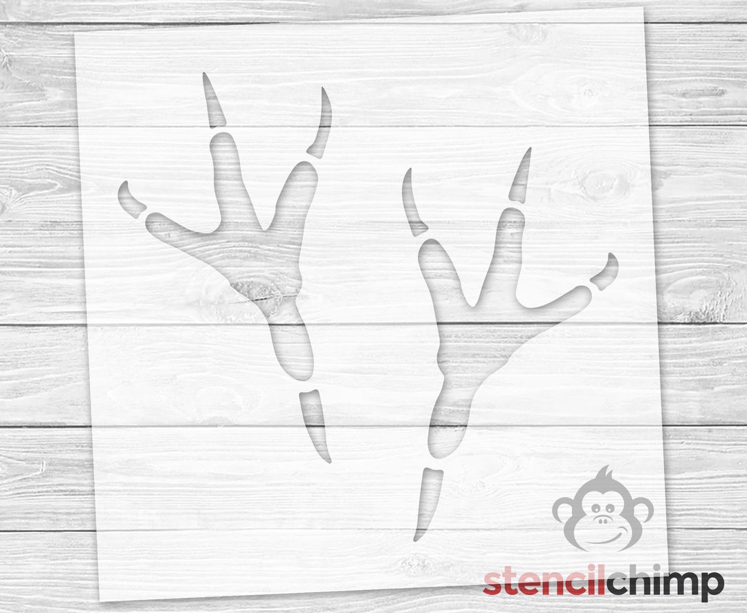 Hawk Print Stencil | Talon Stencil | Crows Feet Stencil | Animal Print ...