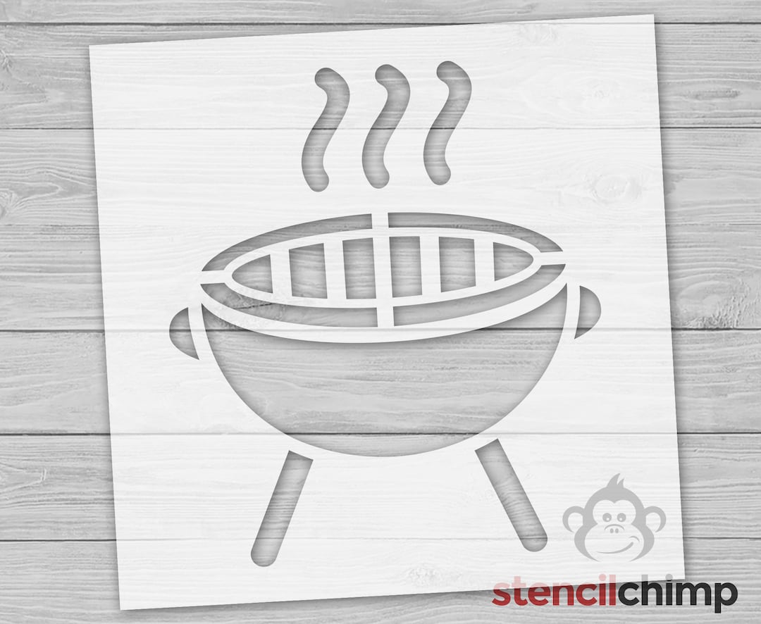 Grill Stencil, Summer Time Stencil for DIY Signage, Backyard Grill ...