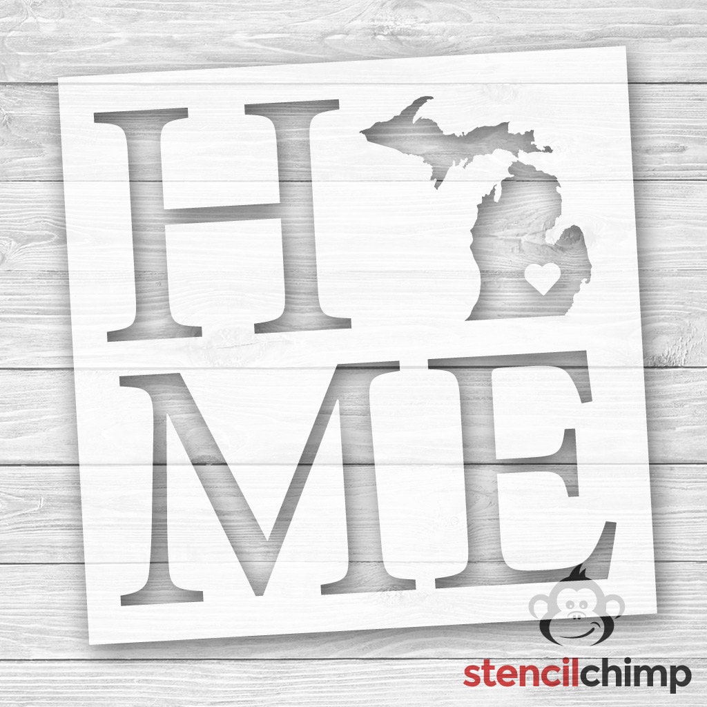 Stencil Michigan Stencil for Pallet Art Michigan Home - Etsy