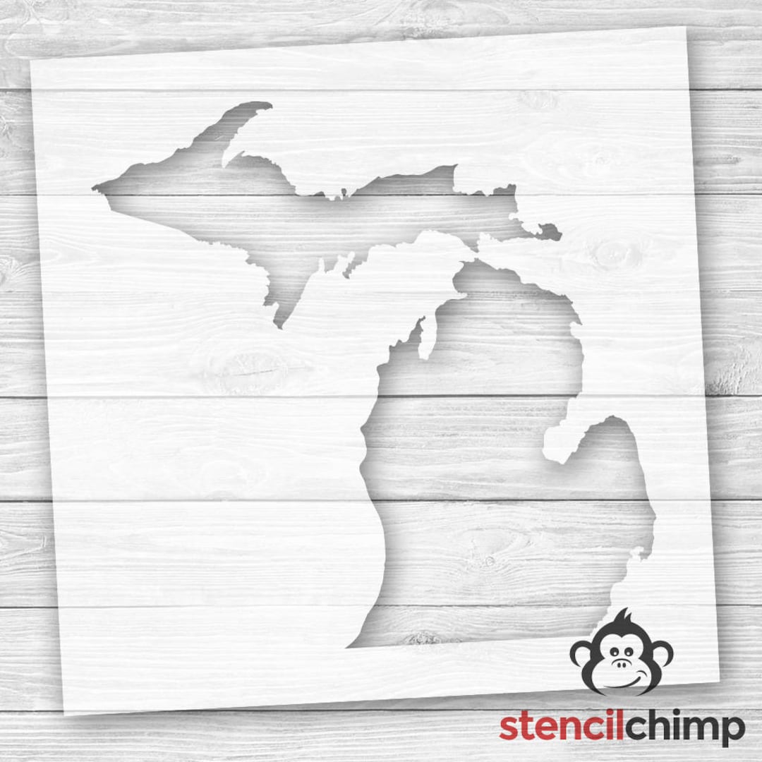 Stencil, Michigan State Stencil | Michigan Stencil | Michigan Outline ...
