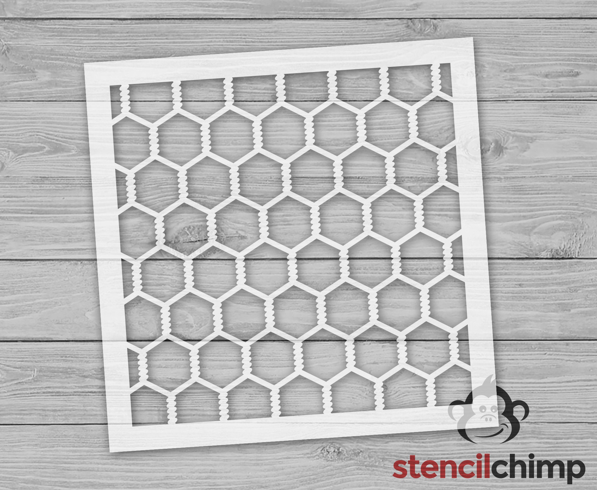 Chicken Wire Stencil for Painting DIY Repeating Patterns | Chain Link ...