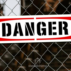 Danger Sign Stencil for Sign Painting, Warning Stencil for Wood Sign ...