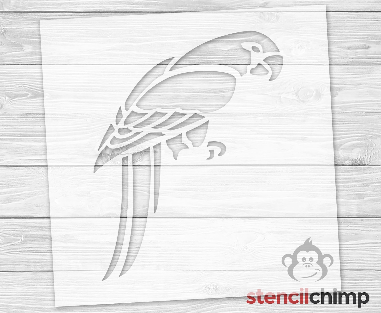 Parrot Stencil | Tropical Bird Stencil | Island Stencil | Nature ...