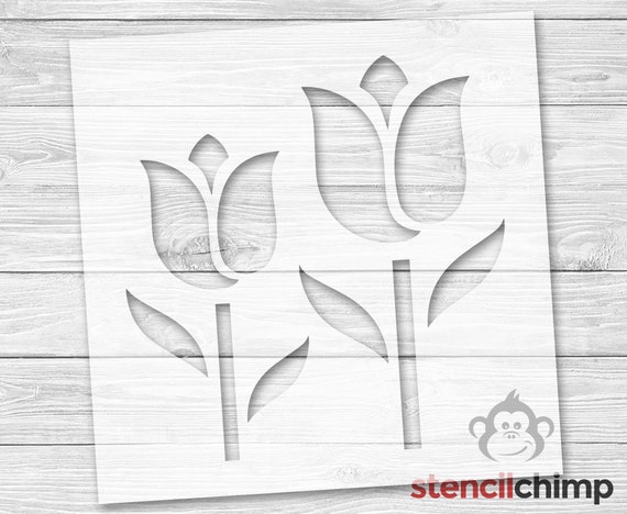 Simple Tulip Stencil