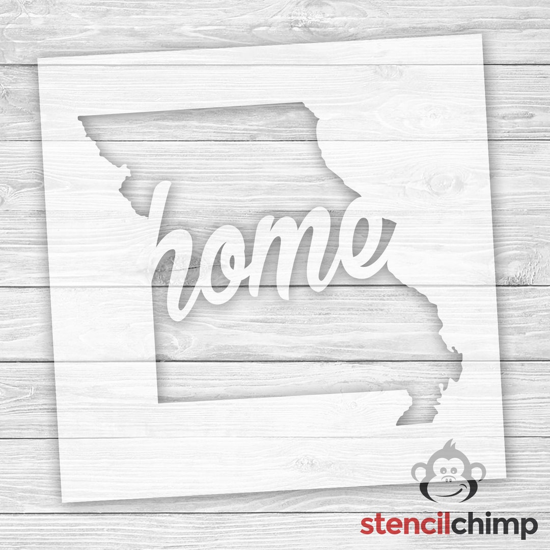 Missouri Stencil | DIY Mylar Script Home State Stencil for Wall Art ...