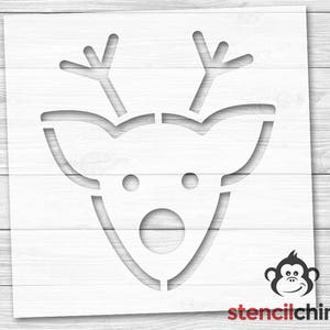 Rudolph the Red Nose Reindeer | Reindeer Stencil | Rudolph Stencil ...