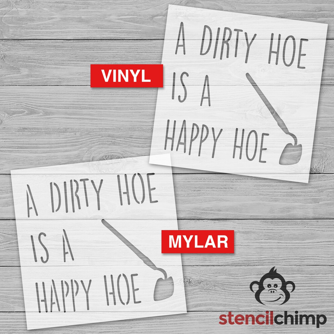 Stencil, Garden Stencil, Funny Garden Stencil, Dirty Hoe Stencil for ...