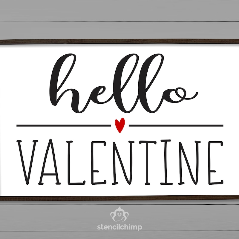 Hello Stencil - Etsy